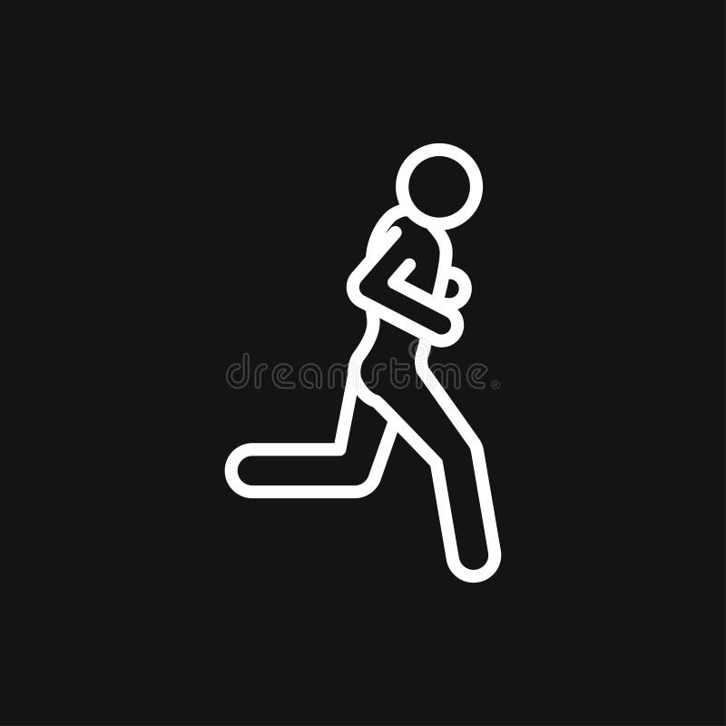 Running Icon Vector Sign Symbol for Design Stock Illustration ...