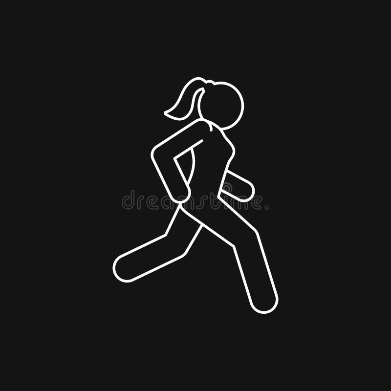 Running Icon Vector Sign Symbol for Design Stock Illustration ...