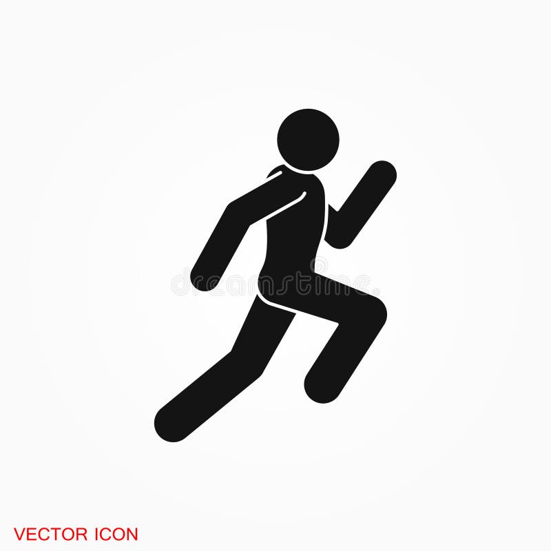 Running Icon Vector Sign Symbol for Design Stock Illustration ...