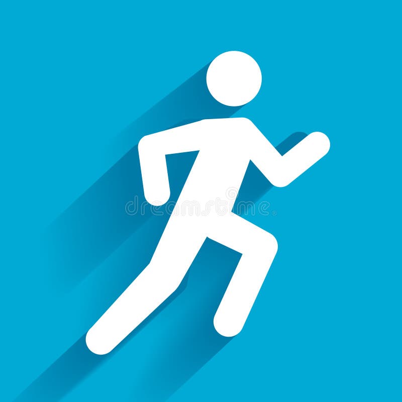 Running man. Icon. Vector stock vector. Illustration of motion - 35053550