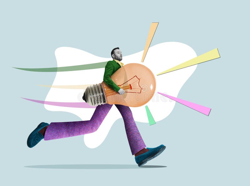 Concept of New Creative Ideas. Stock Photo - Image of delivery, light ...