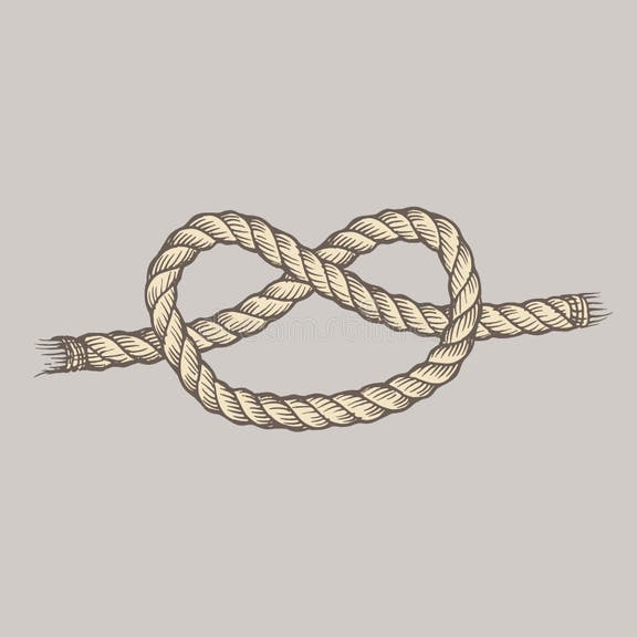 Running Knot on a White Background. Vector Illustration Isolated Stock ...
