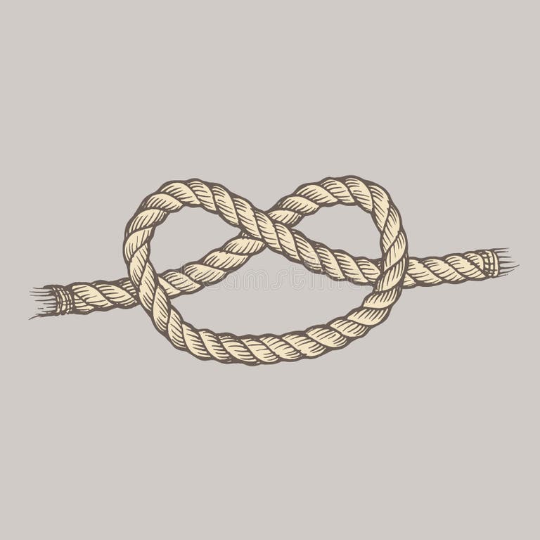 Running Knot on a White Background. Vector Illustration Isolated Stock ...
