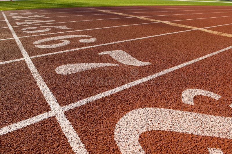 Running Lanes on a Track stock image. Image of place, athletics - 6742001