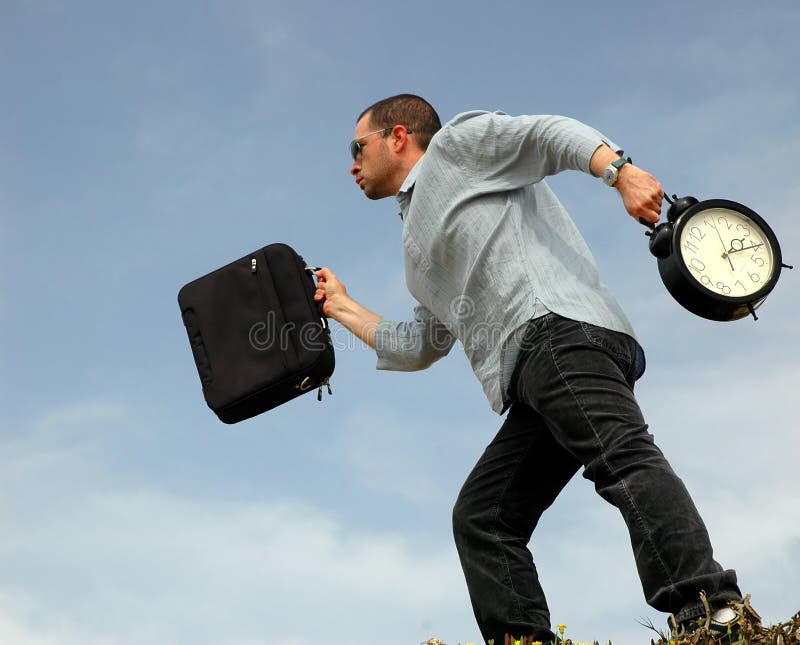 Running late stock image. Image of people, briefcase, business - 689605