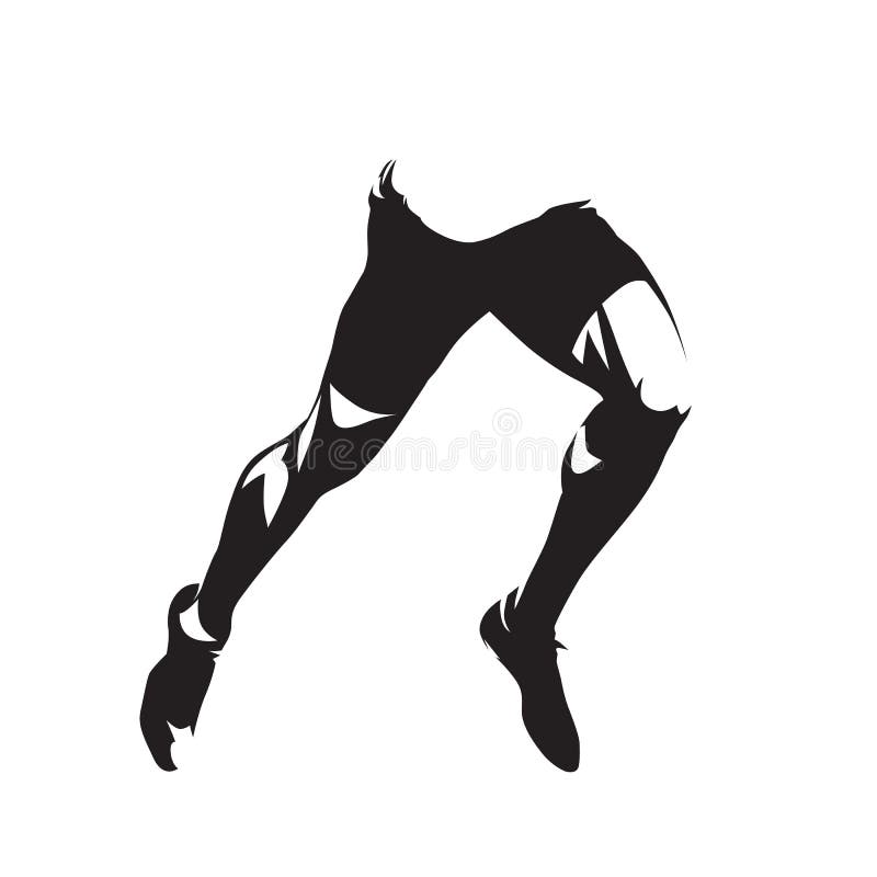 Running Legs, Abstract Isolated Vector Silhouette, Side View Stock ... Running Legs, Abstract Isolated Vector Silhouette, Side View Stock ...