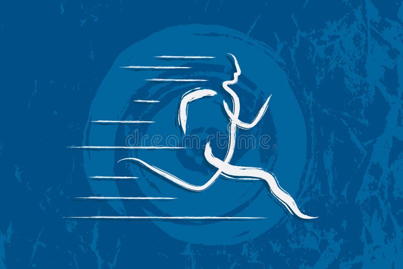 Running. Linear Line Graphic. Stock Vector - Illustration of fitness ...