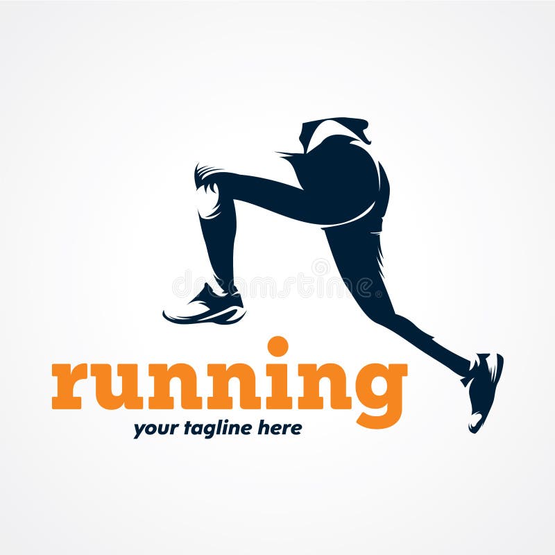 Running Logo Design Template Stock Illustration - Illustration of ...