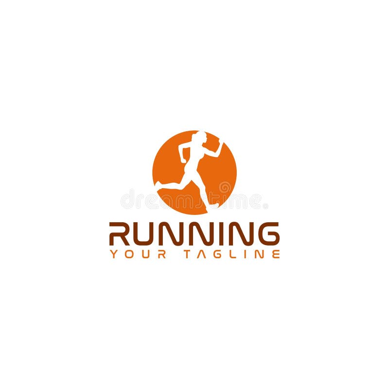 Running Logo Template Sticker Isolated on White Stock Vector ...