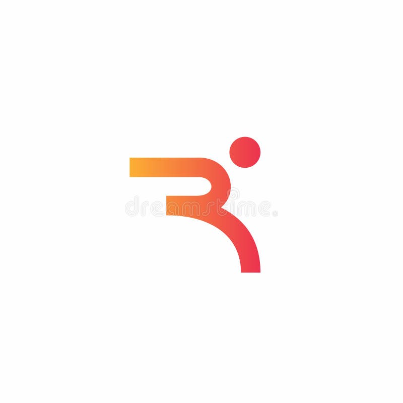 Running Logo Letter R and People. Run Icon Stock Vector - Illustration ...