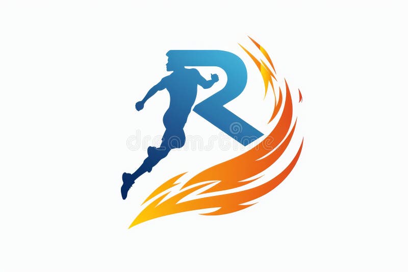 Running Logo, Run Symbol, R for Run Template Isolated on White ...