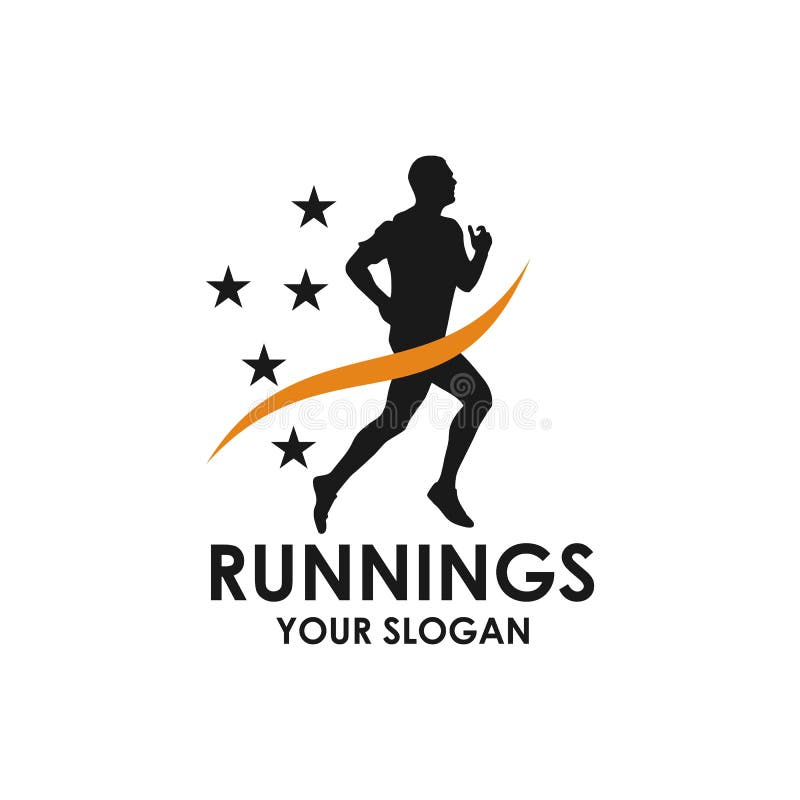 Running logo template stock illustration. Illustration of people ...
