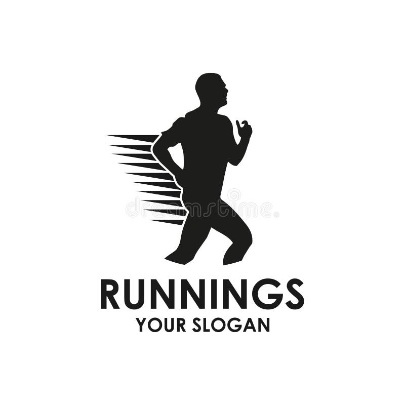 Running logo template stock illustration. Illustration of fitness ...