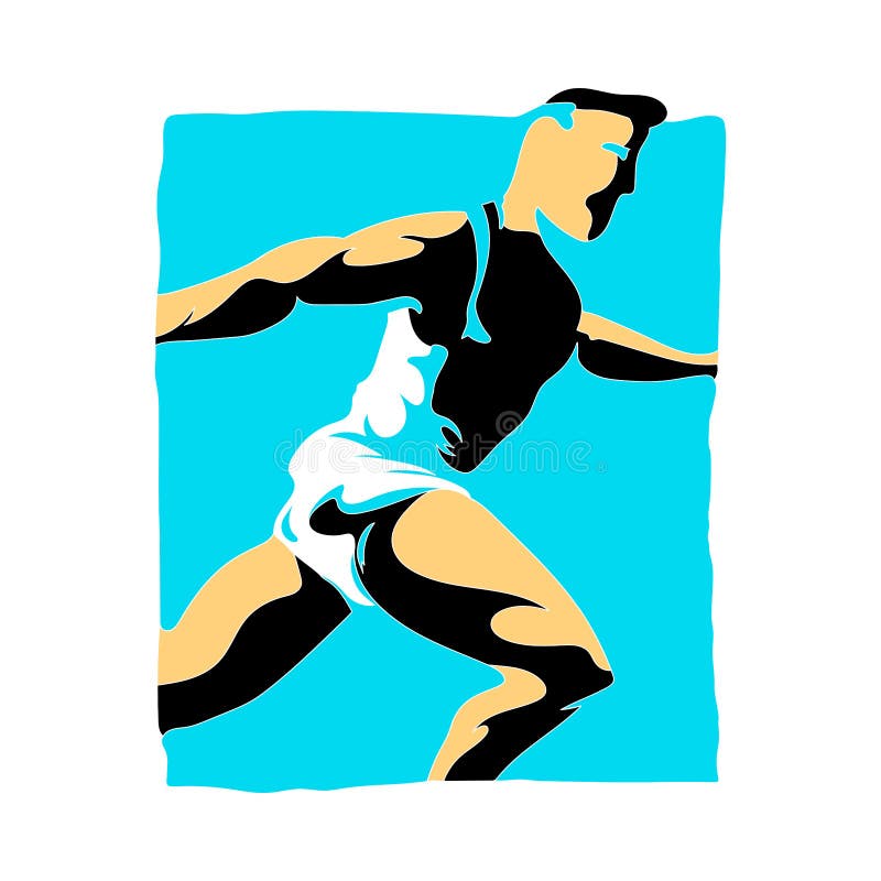 Running logo template stock vector. Illustration of icon - 261051624