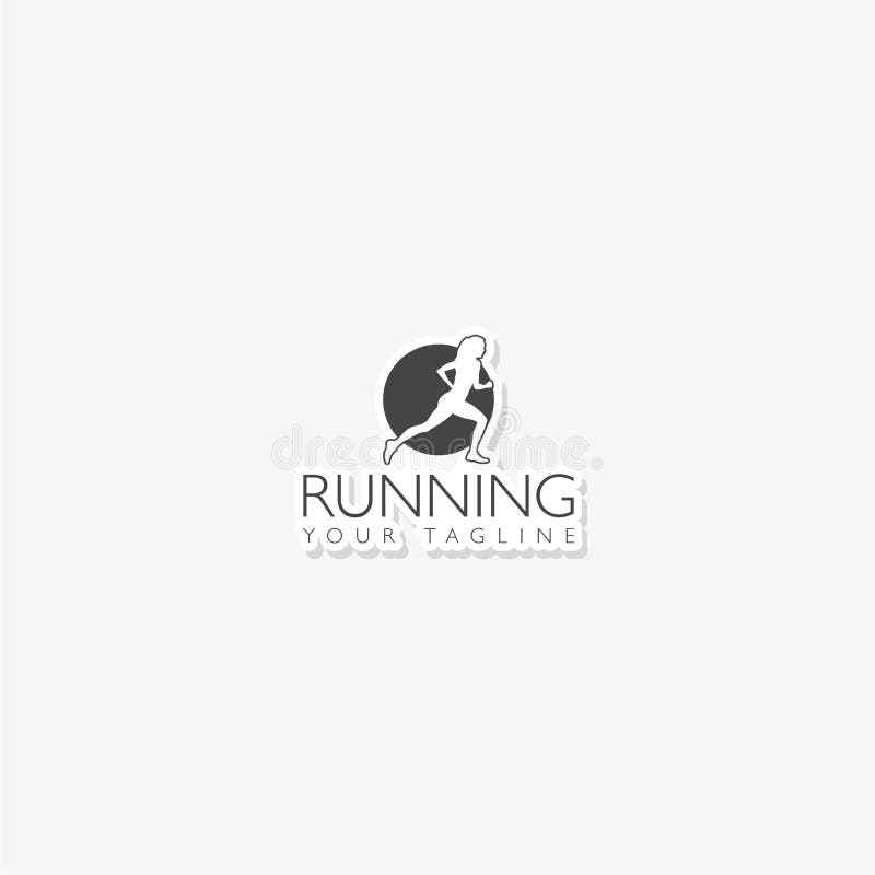 Running Logo Template Sticker Isolated on White Stock Vector ...