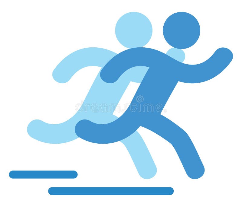 Running on 100m, icon stock vector. Illustration of race - 260370767