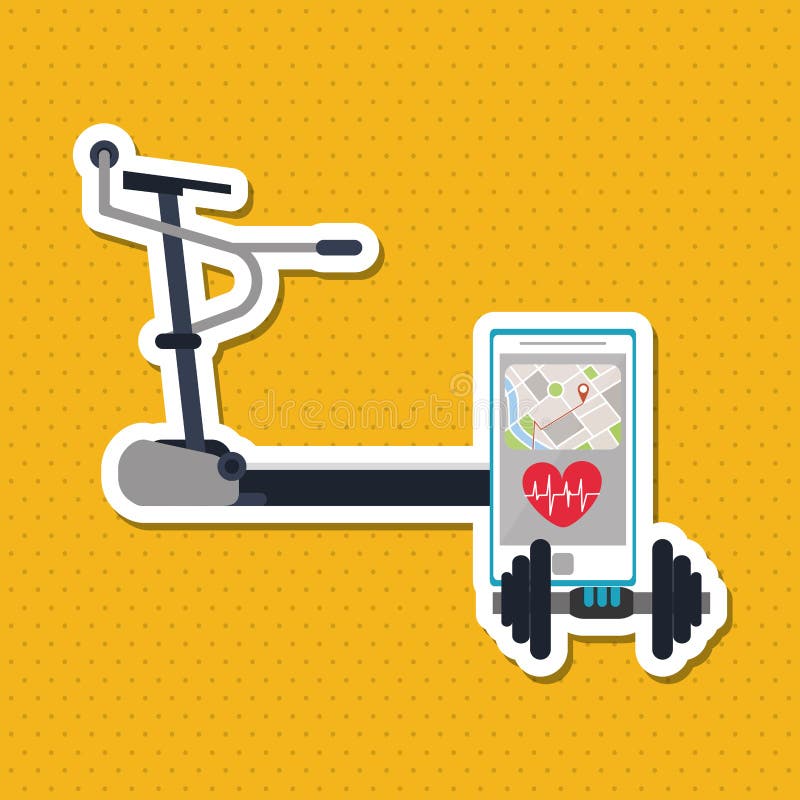 Running Machine Icon Design , Vector Illustration Stock Vector ...
