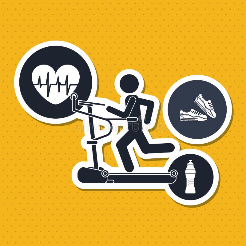 Running Machine Icon Design , Vector Illustration Stock Vector ...
