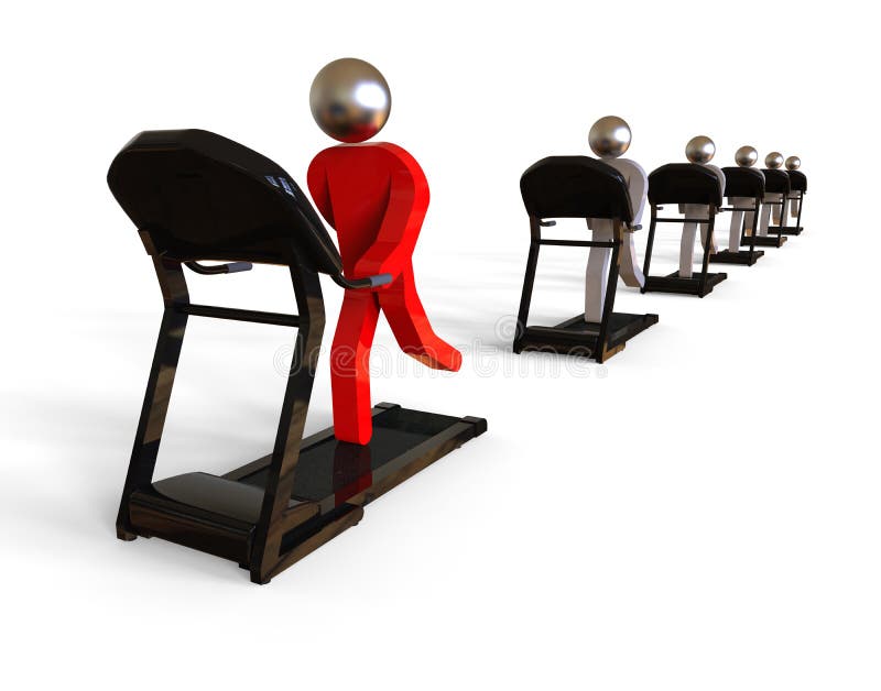 Running Machine Leader Concept Stock Illustration - Illustration of ...