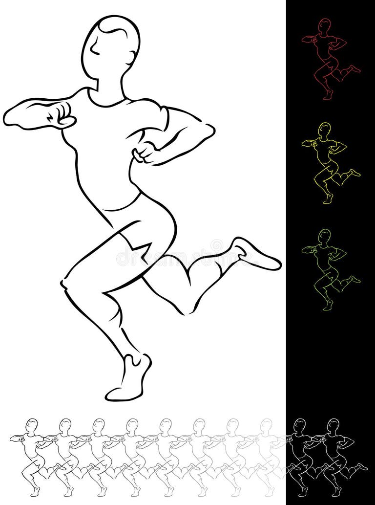 Simple Sketch Man Running Stock Illustrations – 385 Simple Sketch Man ...