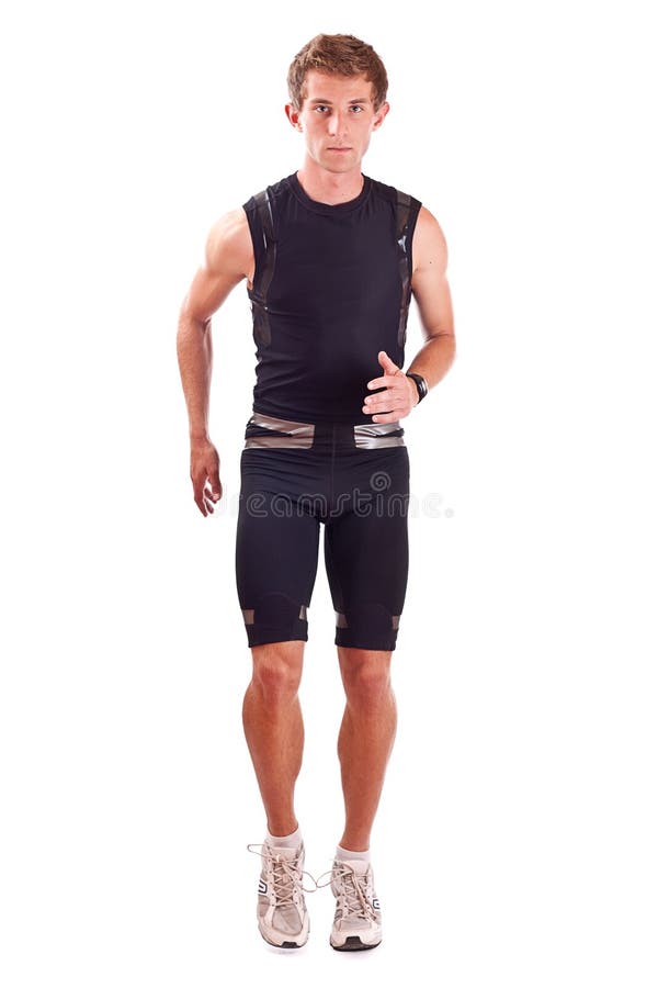 Running man stock photo. Image of indoor, isolation, aerobic - 21227124