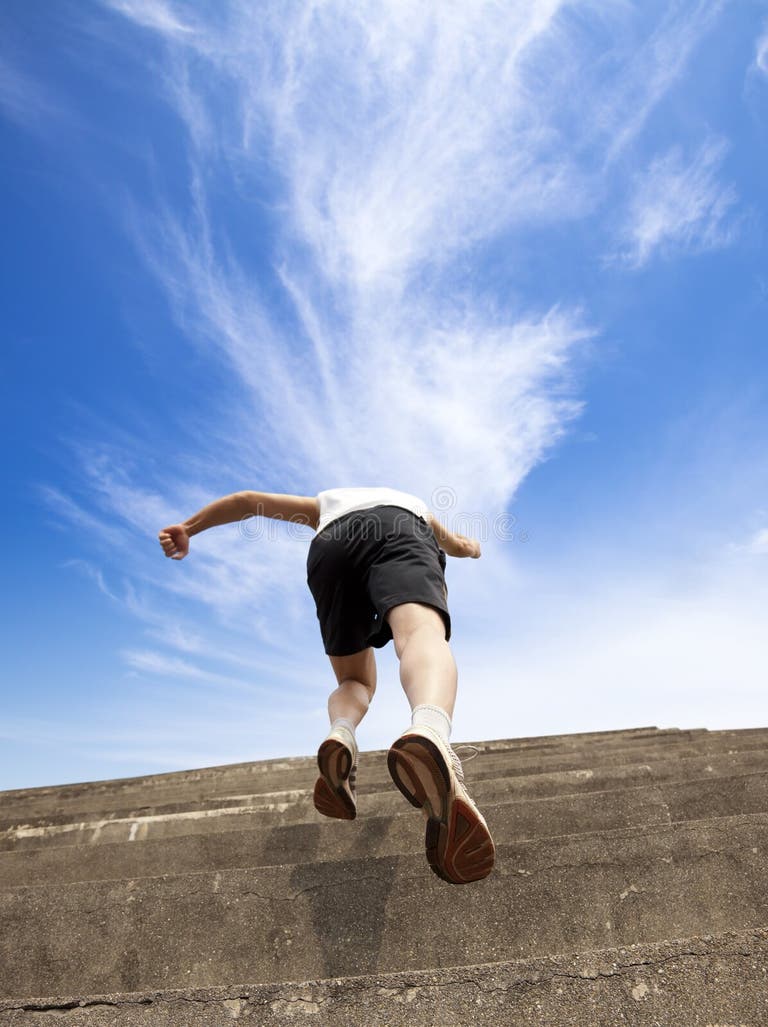566 Man Running Up Steps Stock Photos - Free & Royalty-Free Stock ...