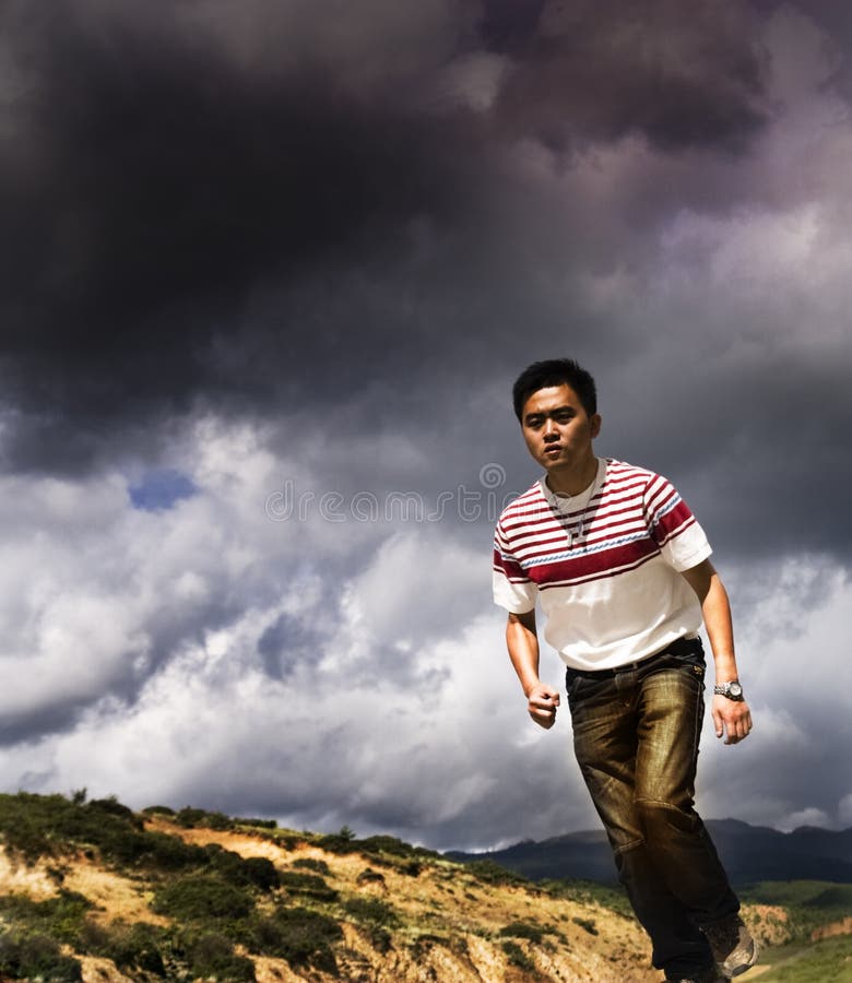 Running man stock photo. Image of asia, colorful, running - 8522936