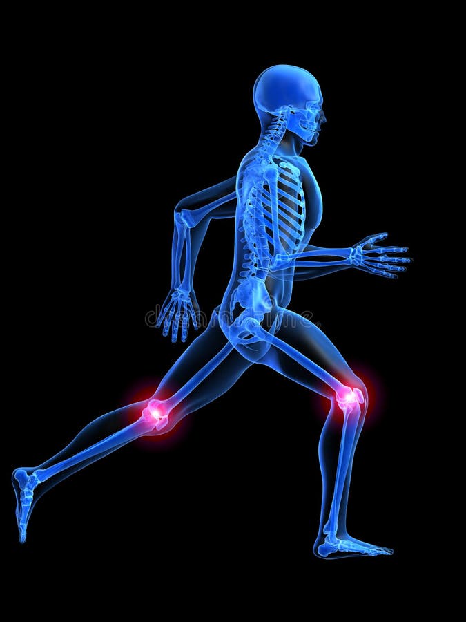 Running man anatomy stock illustration. Illustration of pain - 2807895