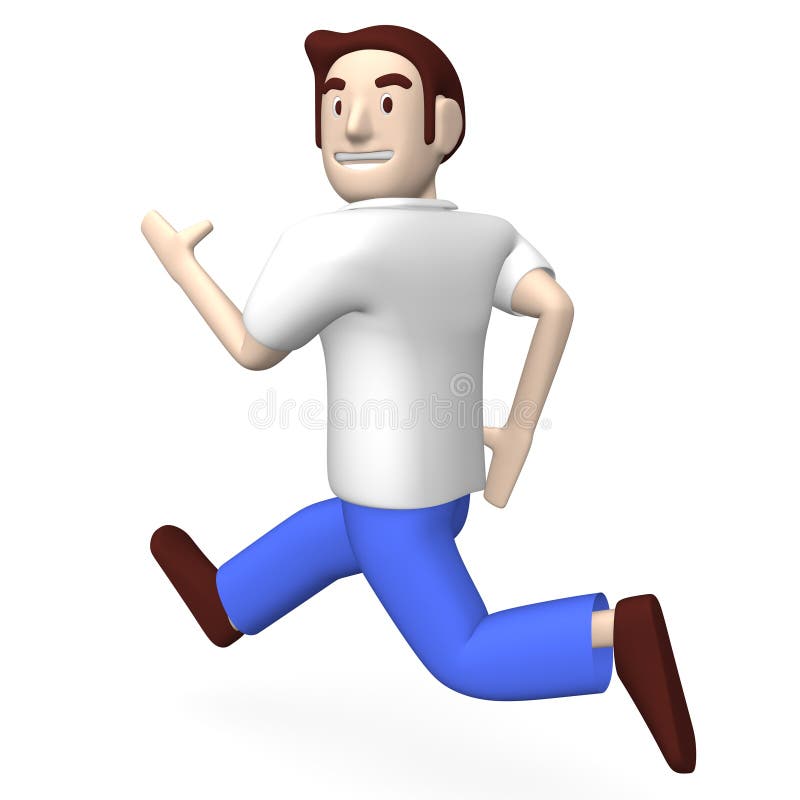 Running Man Back View stock illustration. Illustration of trousers ...