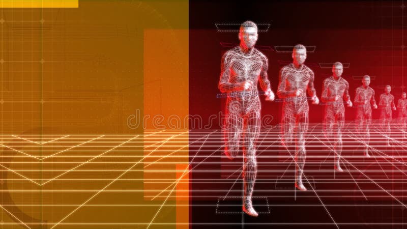 Running Man (Bionic Science Tech) Stock Footage - Video of exam ...