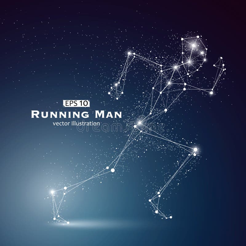 Running Man, Dots and Lines Connected Together, a Sense of Science and ...