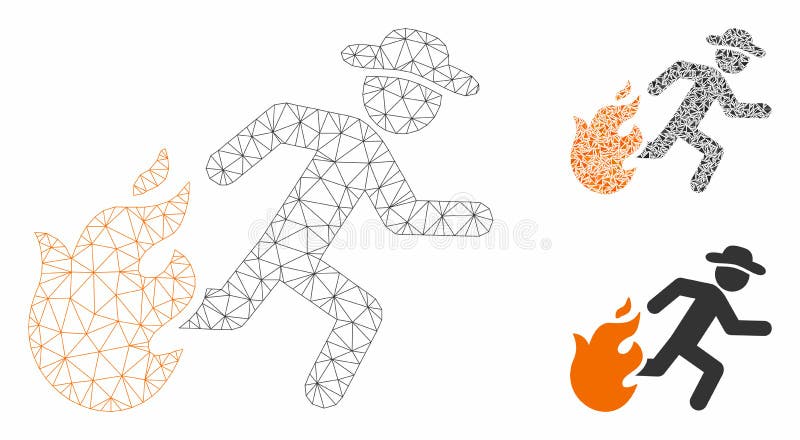 Running Man Icon Fire Stock Illustrations – 694 Running Man Icon Fire ...