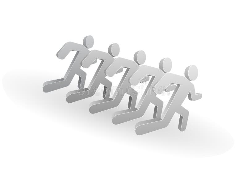 Running man group icon stock vector. Illustration of running - 200996564