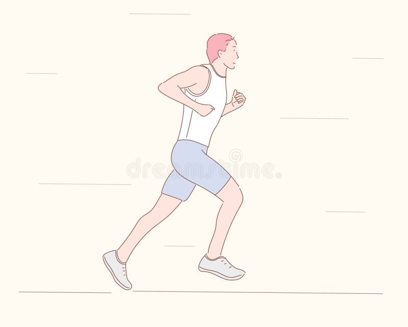 Running Man.Hand Drawn Style Design Illustrations Stock Illustration ...