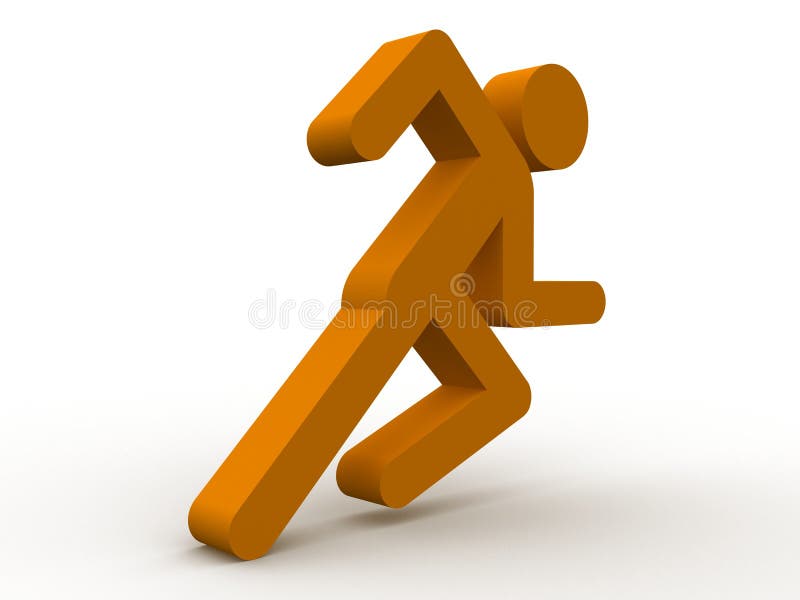 Running man icon stock illustration. Illustration of fast - 5092731