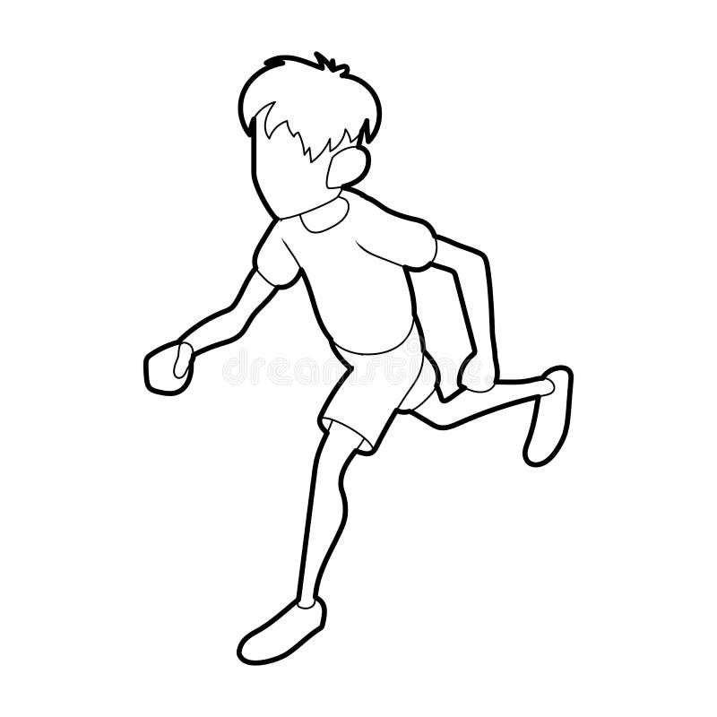 Man Outline Running Stock Illustrations – 3,979 Man Outline Running ...