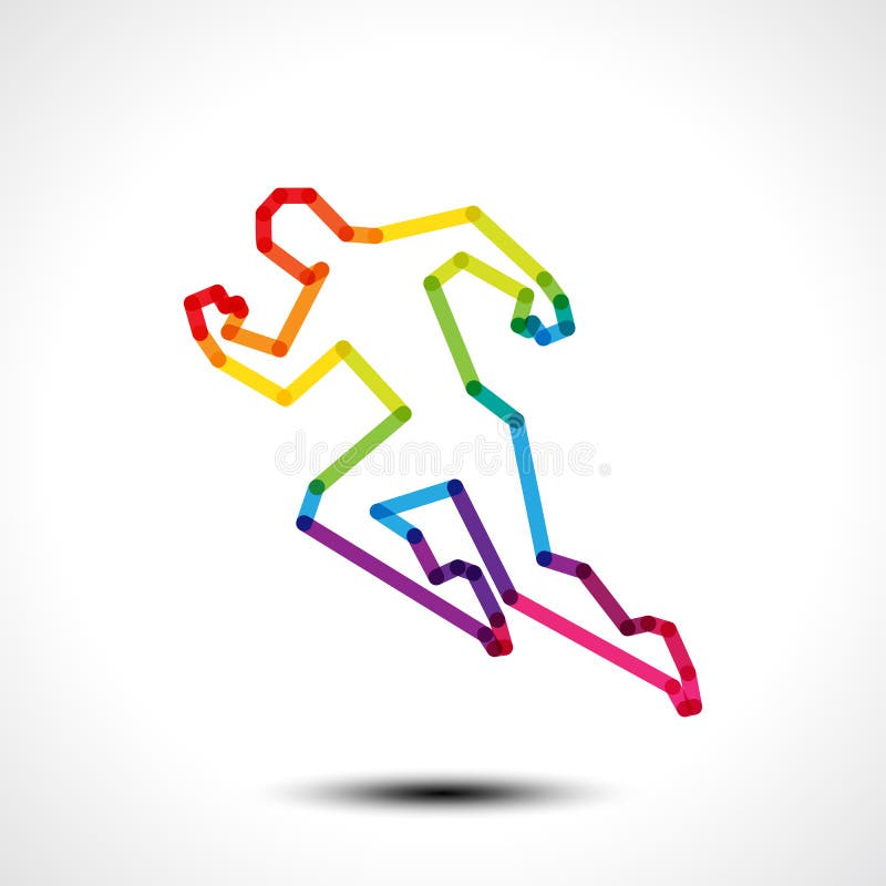 Running man icon stock vector. Illustration of fast, fitness - 91113963