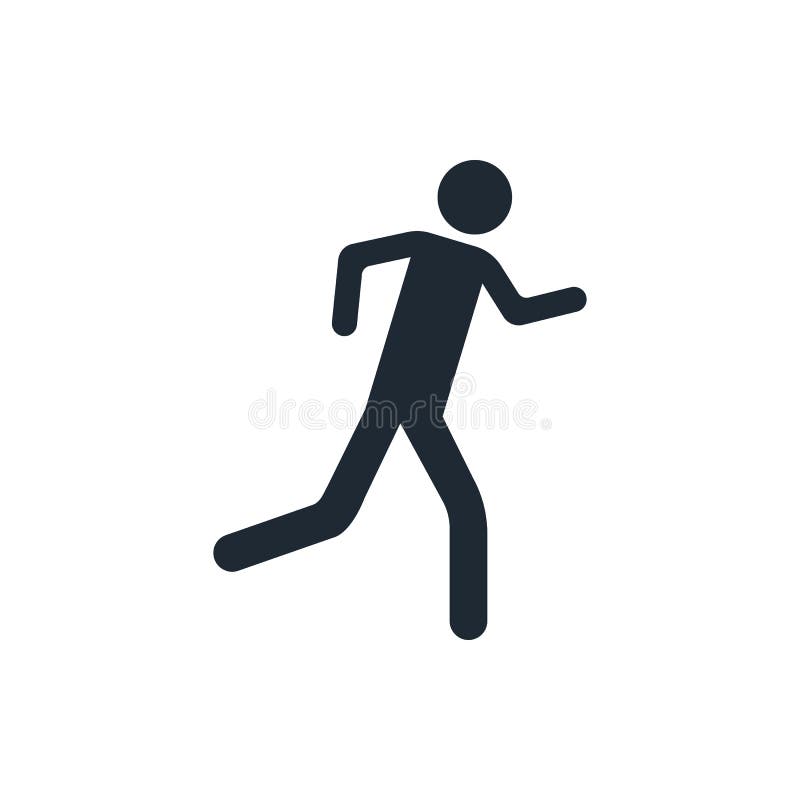 Running man icon stock vector. Illustration of runner - 189115726