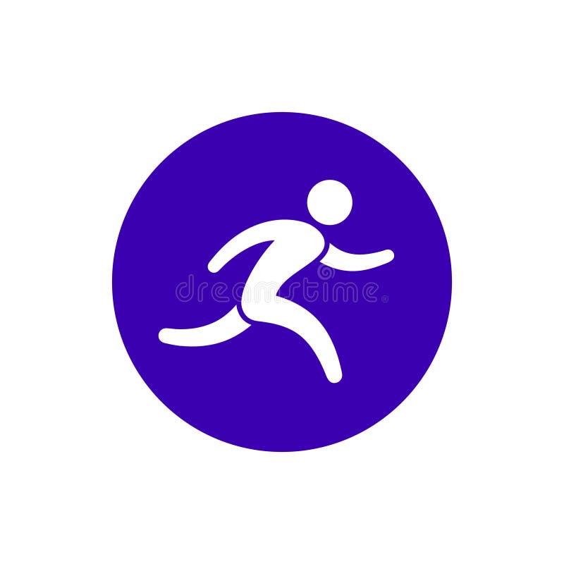 Running Man Icon, Vector Simple Run Symbol Stock Vector - Illustration ...