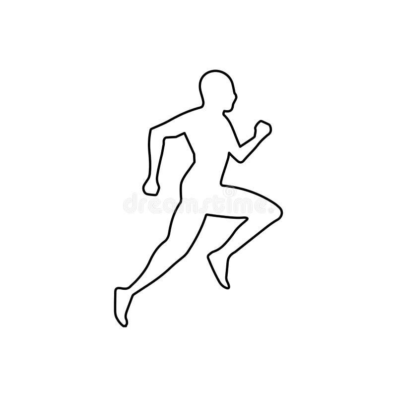 Running Man Icon Vector Simple Isolated Illustration Signage Template ... Running Man Icon Vector Simple Isolated Illustration Signage Template ...
