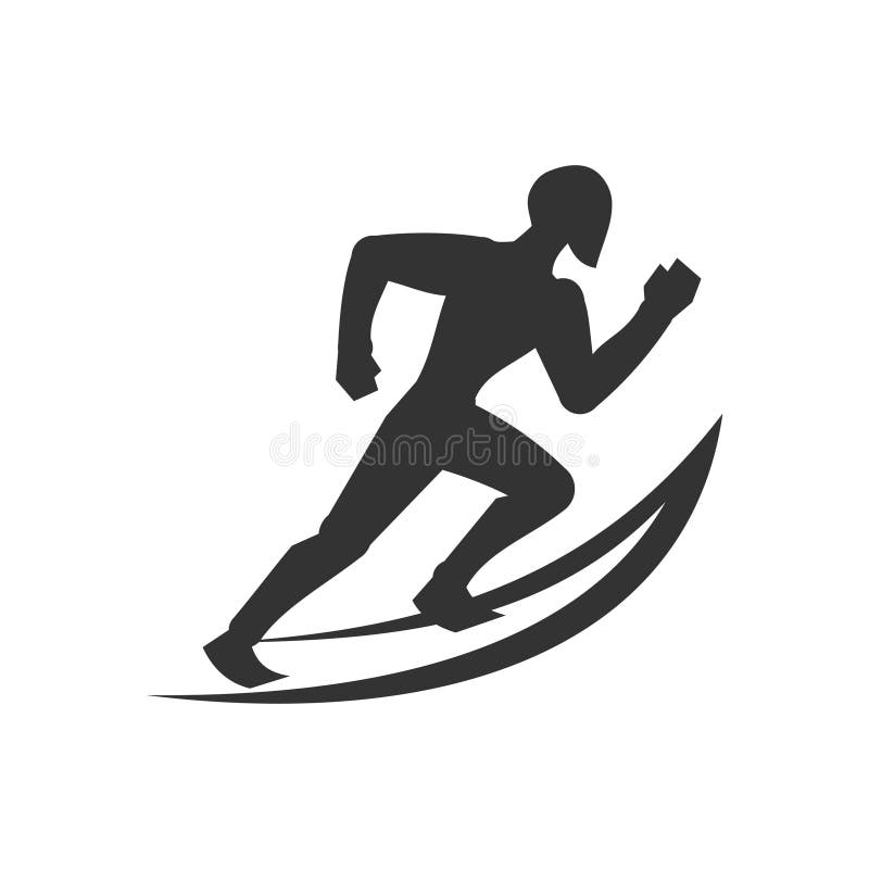 Running Man Logo Template Icon Illustration Brand Identity.Isolated and ...