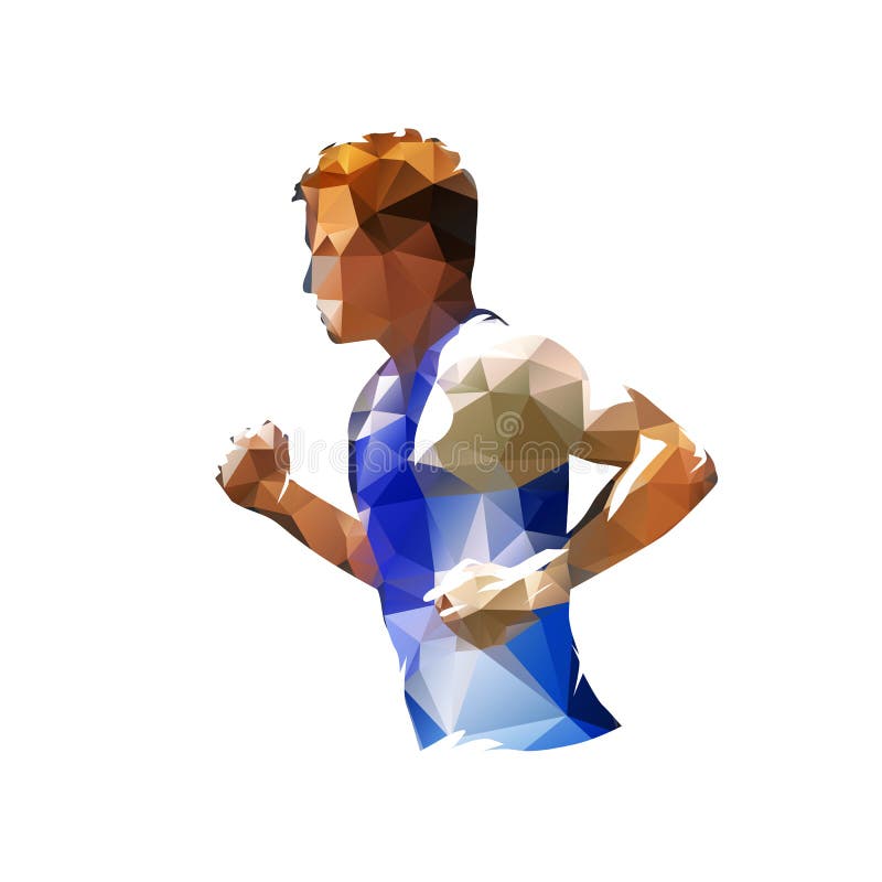 Running Man, Low Polygonal Vector Illustration from Triangles Stock ...