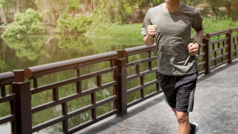 Running Man. Male Runner at Sprinting Speed Training for Marathon ...