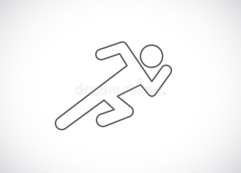 Running man icon stock vector. Illustration of athletic - 200996497
