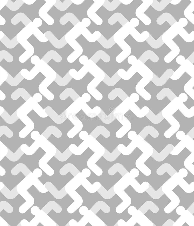 Running Man Seamless Pattern Stock Vector - Illustration of abstract ...
