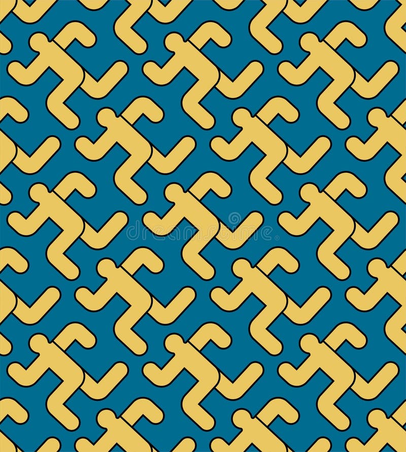 Running Man Pattern Seamless. Run Background Stock Vector ...