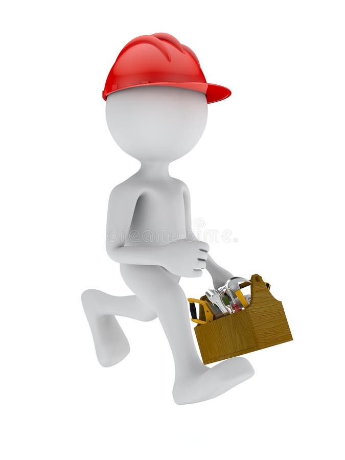 Running man stock illustration. Illustration of work - 46232131