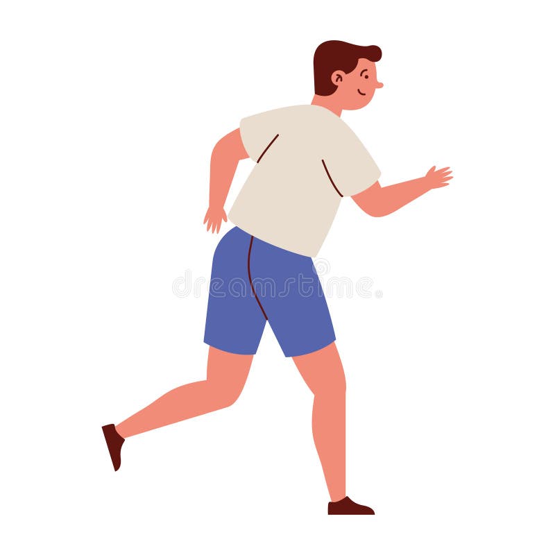 Running man side view stock vector. Illustration of fitness - 323442134