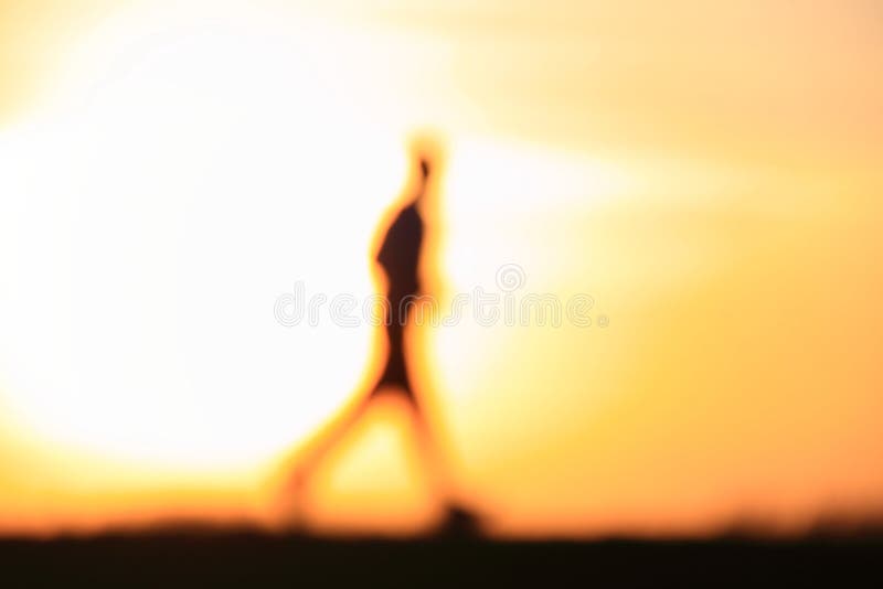 Running Man Silhouette Sunset Stock Photo - Image of sport, jogging ...