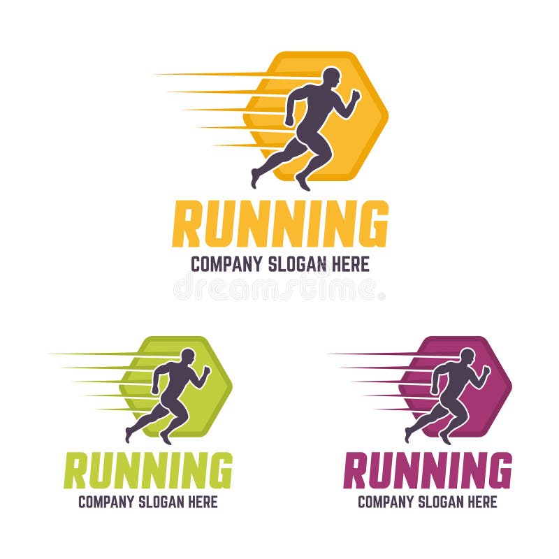 Running Man Silhouette Vector Colourful Logo Stock Vector ... Running Man Silhouette Vector Colourful Logo Stock Vector ...